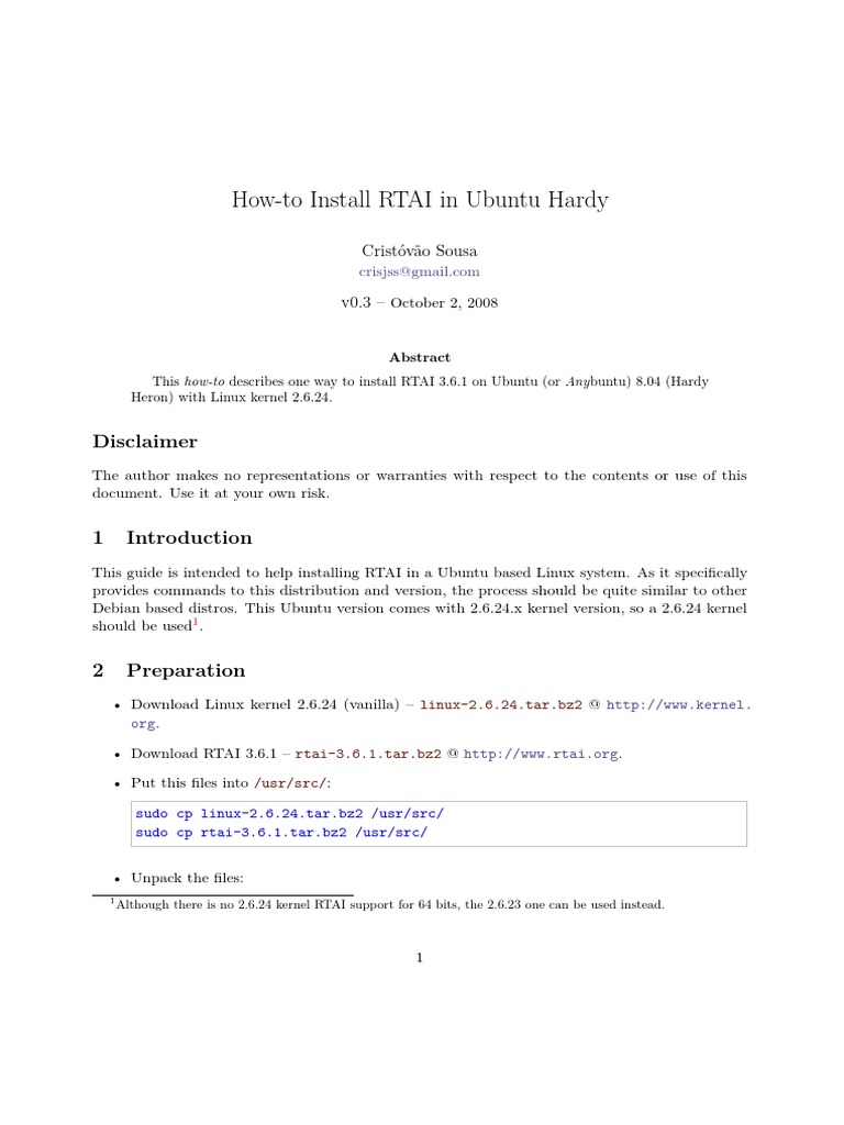 How-To: Install Real-Time Application Interface (RTAI) 3.6.1 on Ubuntu ...
