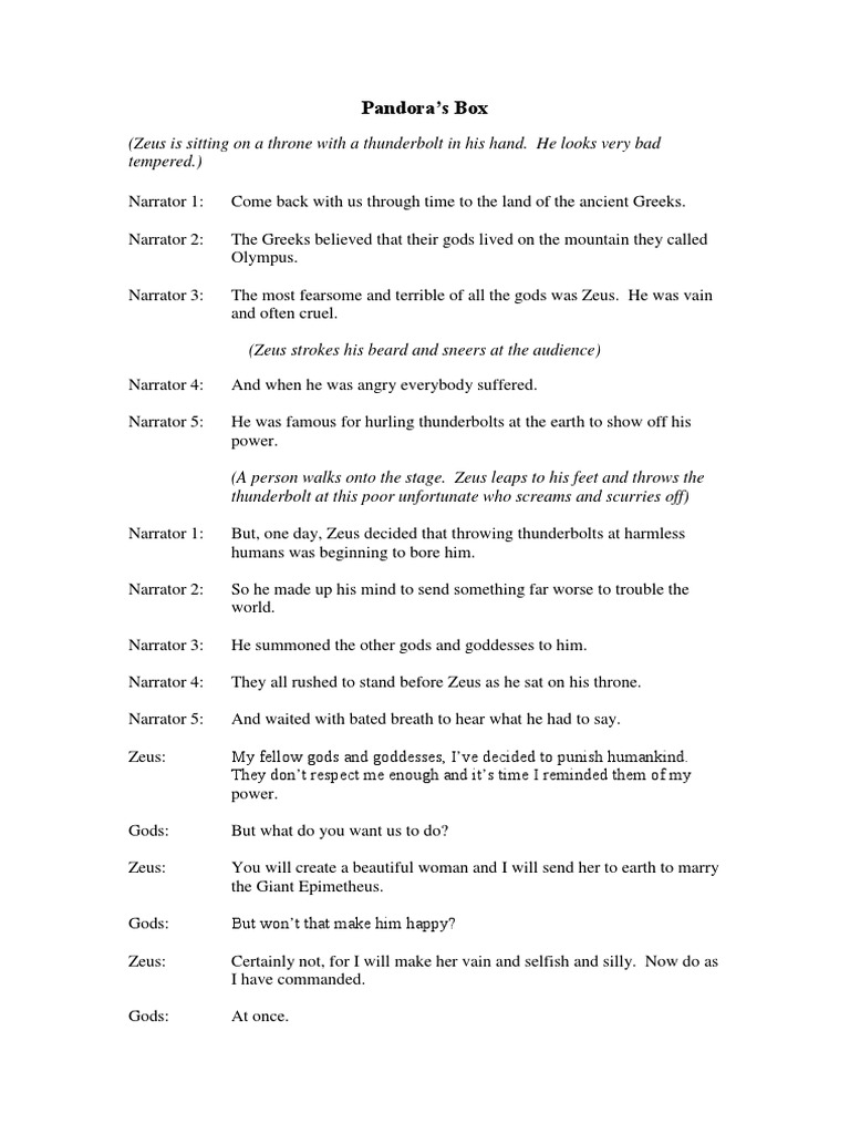 Pandora's Box | Prometheus | Zeus