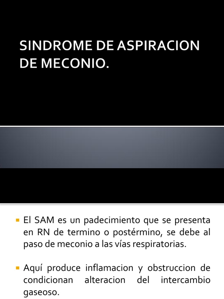 Síndrome de Aspiración de Meconio en RN | PDF | Especialidades Medicas ...
