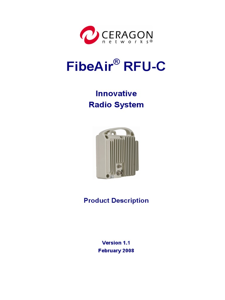 Ceragon RFU-C Description | Radio Spectrum | Computer Network