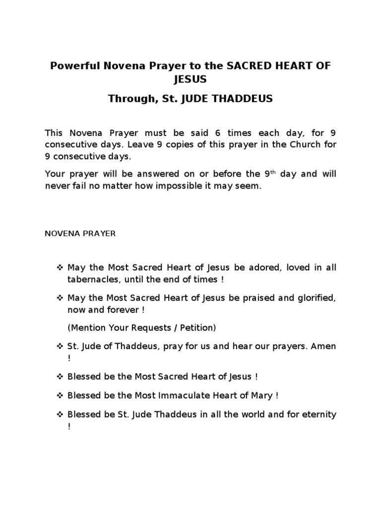 Powerful Novena Prayer