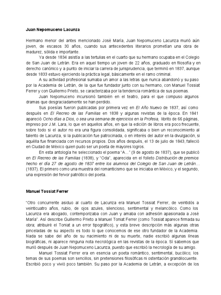 La Academia de Letrán | PDF | México