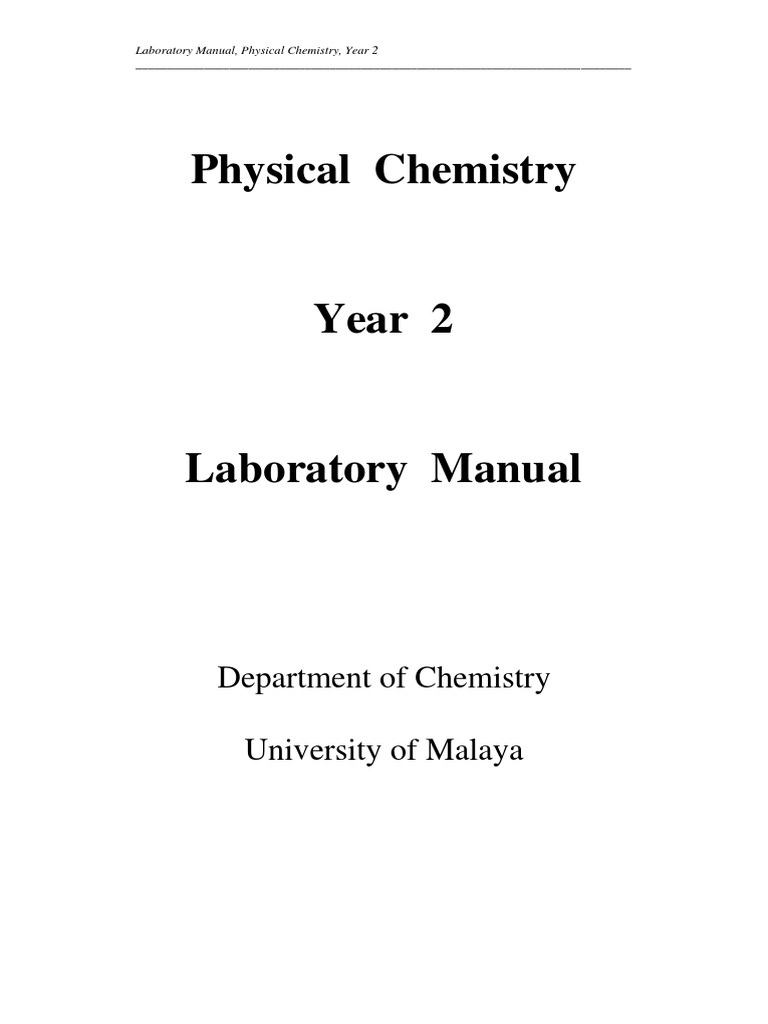Physical Chemistry Level 2 Lab | PDF | Phase (Matter) | Phase Diagram