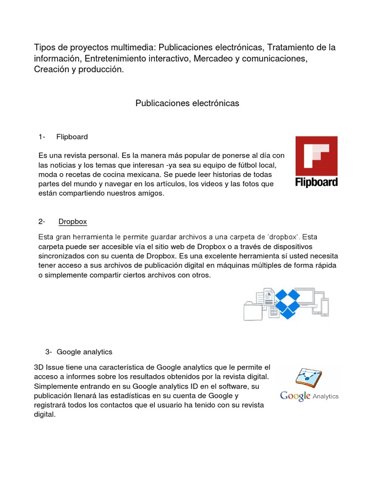 Tipos de Proyectos Multimedia | PDF | Google | Adobe Systems