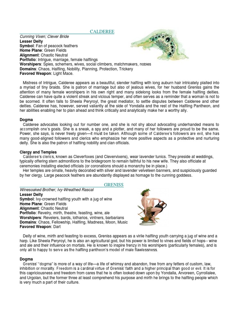 Halfling Pantheon | PDF | Gary Gygax Games | D20 System