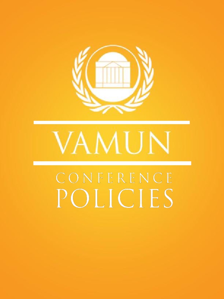 VAMUN Conference Policies | PDF | Clothing | Discrimination