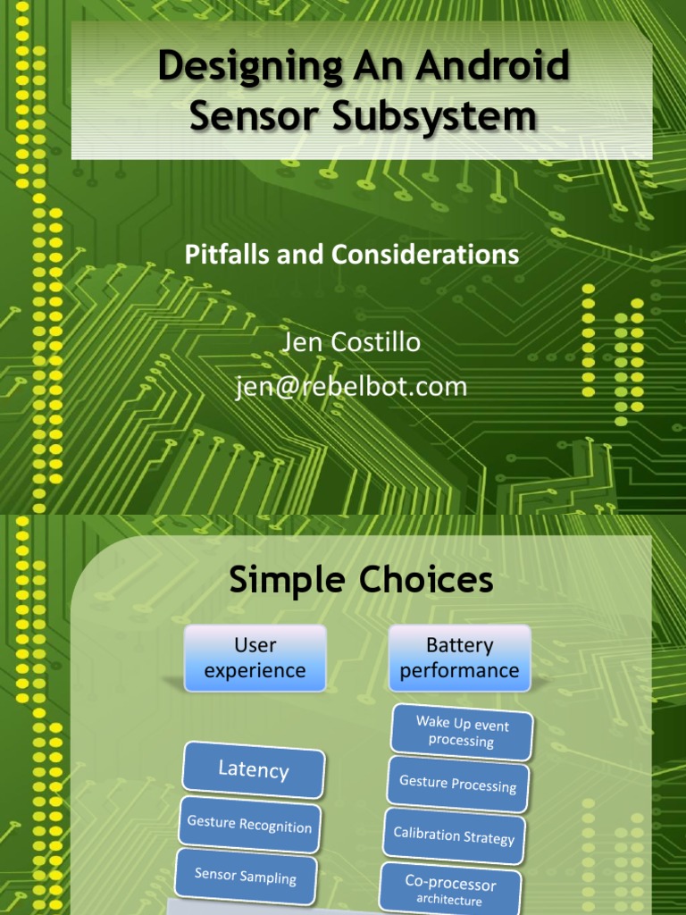 Topics in Designing An Android Sensor Subsystem - Pitfalls and ...