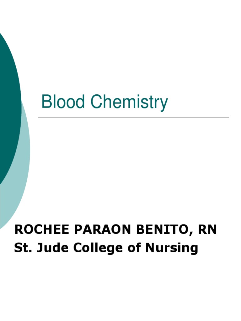 Blood Chemistry | PDF
