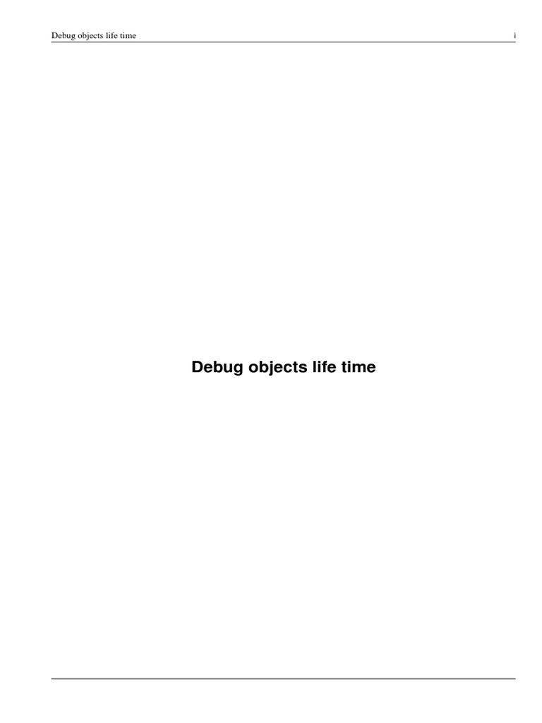 Debug Objects | PDF | Gnu | Free Software Debug Objects | PDF | Gnu | Free Software
