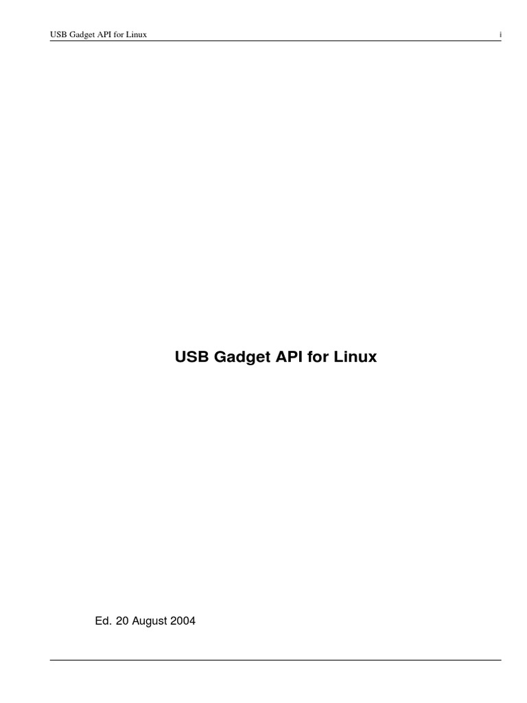 Gadget | PDF | Device Driver | Usb