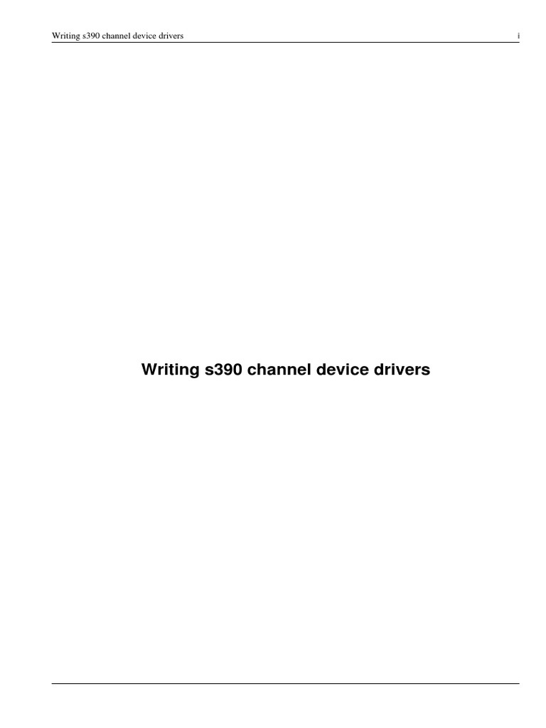 Writing s390 Channel Device Drivers | PDF | Gnu | Free Software