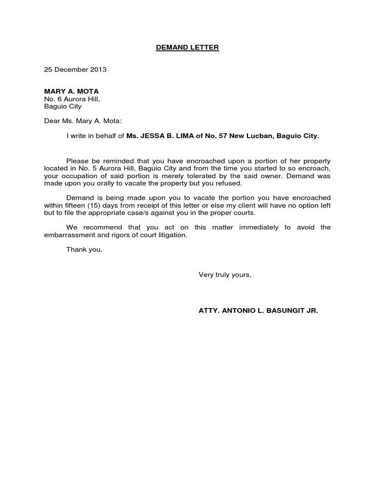 Demand Letter | PDF