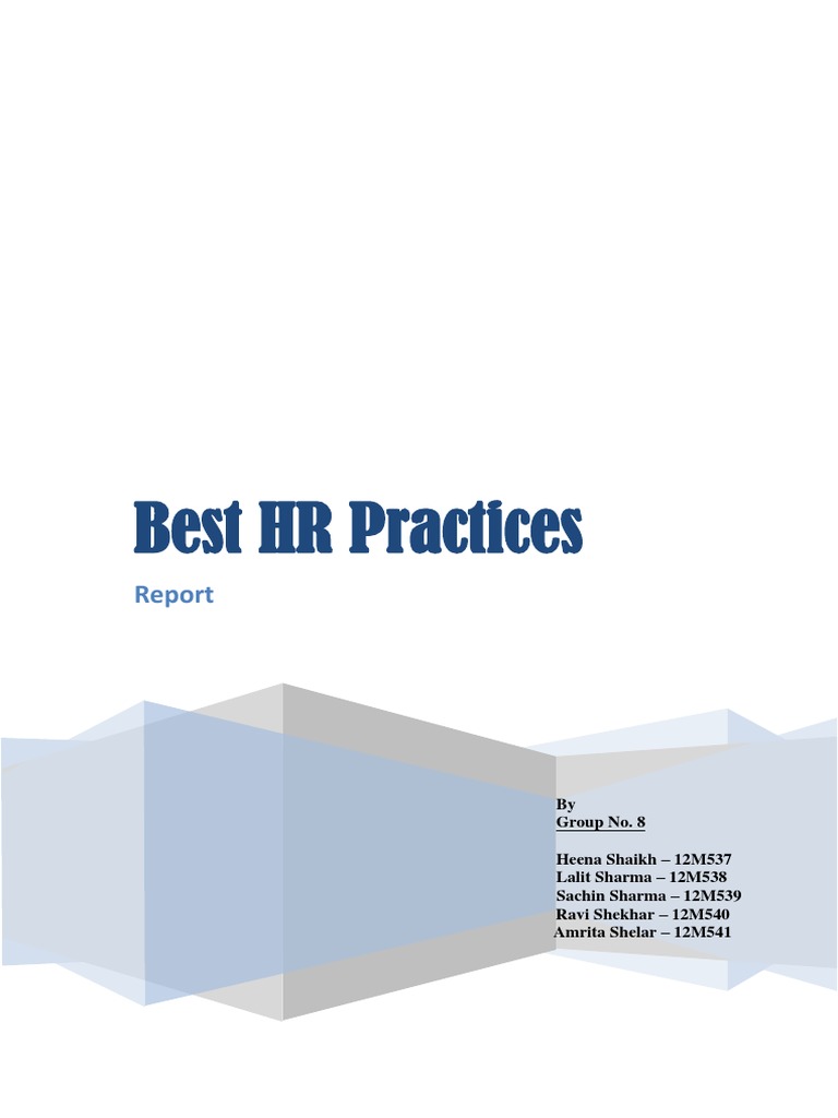 HR Practices Report | PDF | Human Resources | Human Resource Management