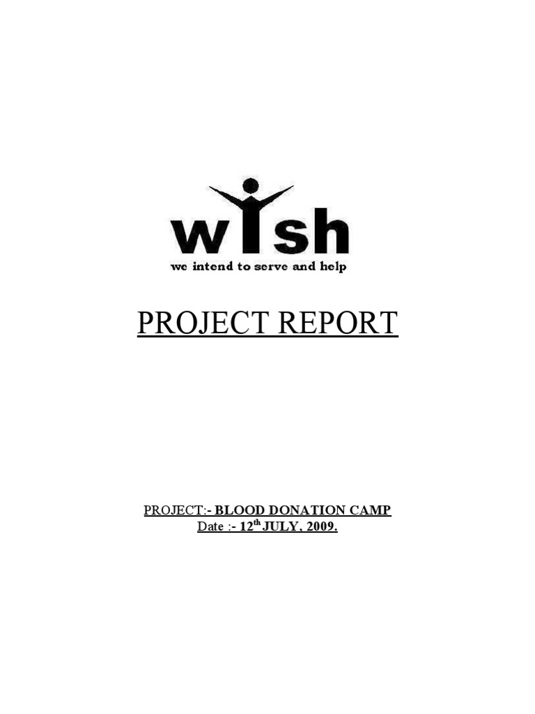 Blood Donation Camp Report 2009 | PDF | Social Science | Lifestyle