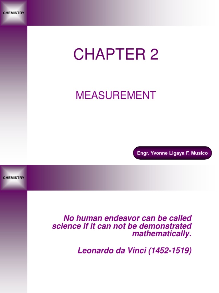 CHEM1 Chapter 2 - Measurement | PDF | Accuracy And Precision | Fahrenheit