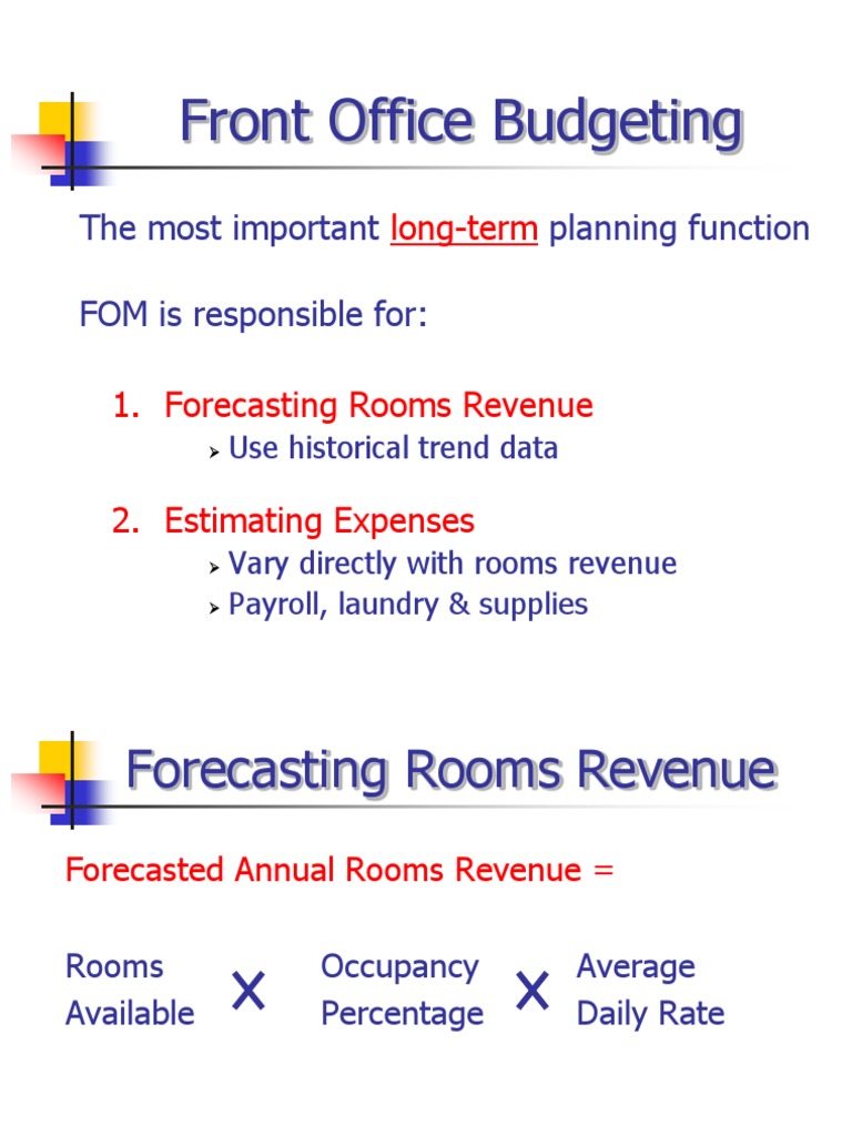 Front Office Management and Budgeting | PDF | Forecasting | Revenue