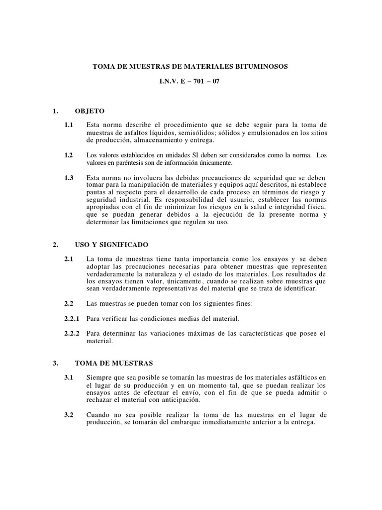 Norma INV E-701-07 | PDF | Tanques | Tap (Válvula)