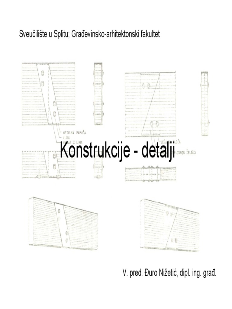Drvene Konstrukcije - 10 Konstrukcije - Detalji | PDF