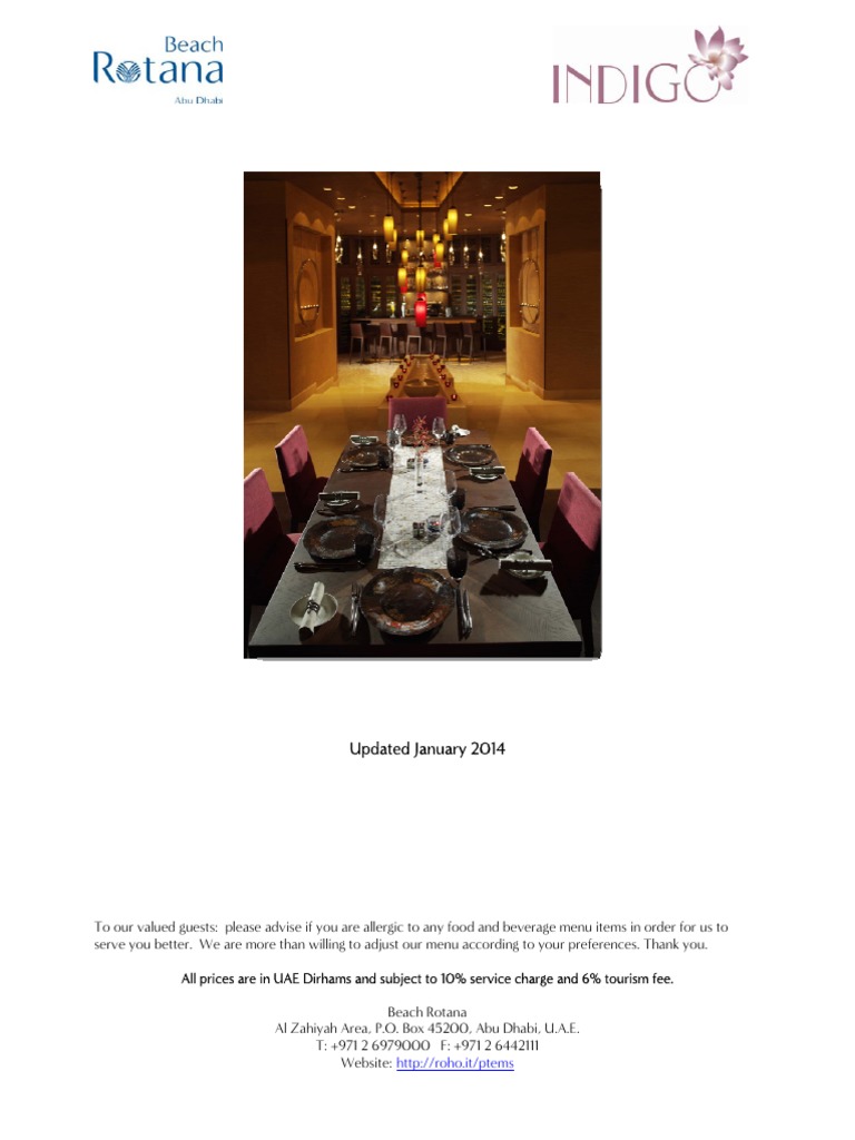 Indigo Menu | PDF | Curry | Indian Cuisine