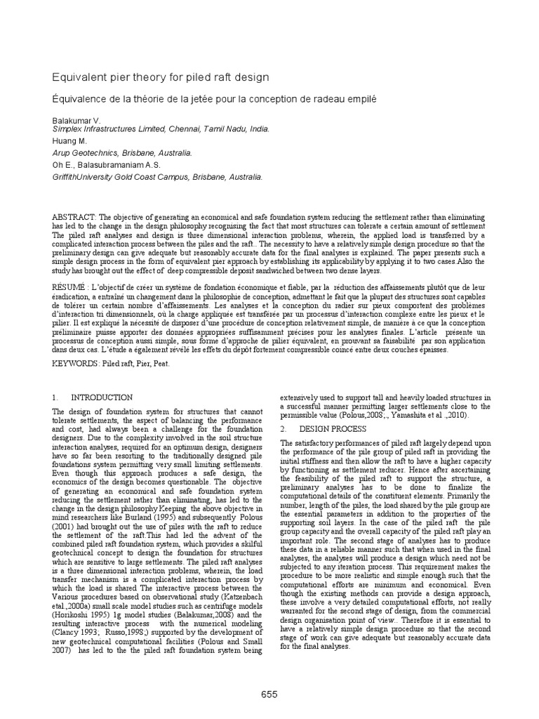 Equivalent Pier Theory For Piled Raft Design | PDF | Deep Foundation ...