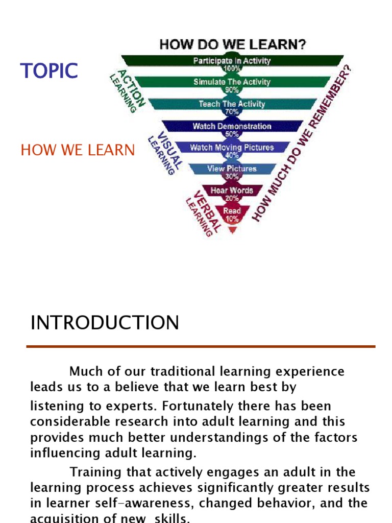 Topic: How We Learn | PDF