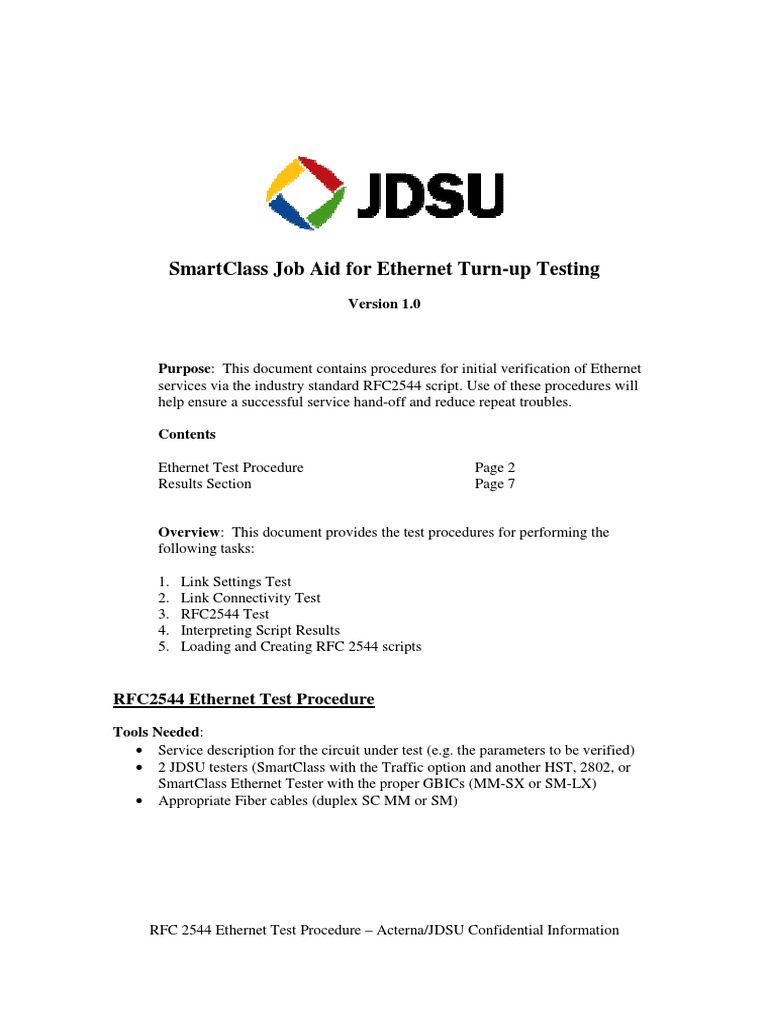 Ethernet Testing Guide for Technicians | PDF | Ethernet ...