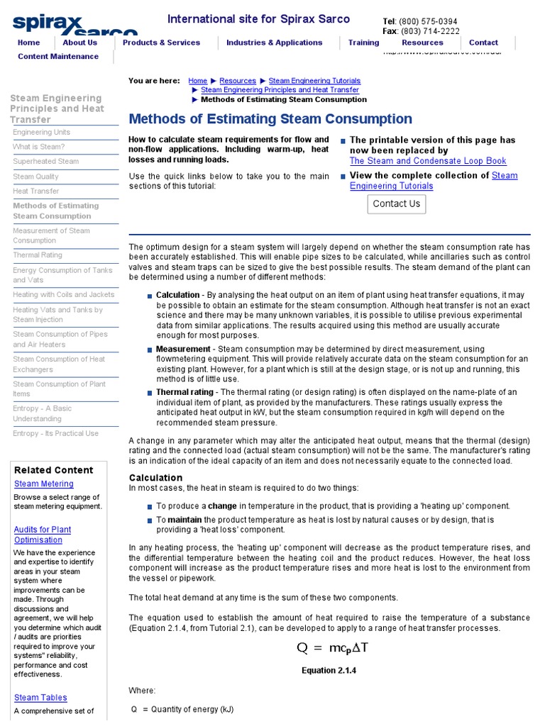 Methods of Estimating Steam Consumption | PDF | Heat | Heat Transfer