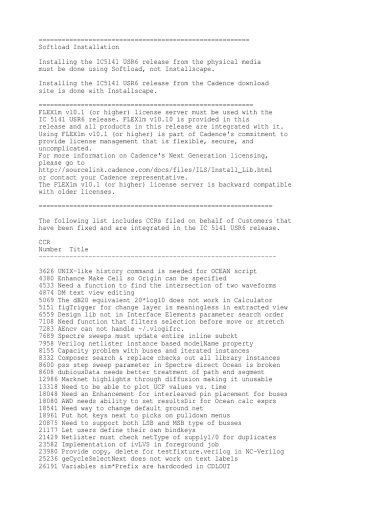 Update Ic50.46.006 Readme | PDF | Spice | Parameter (Computer Programming)
