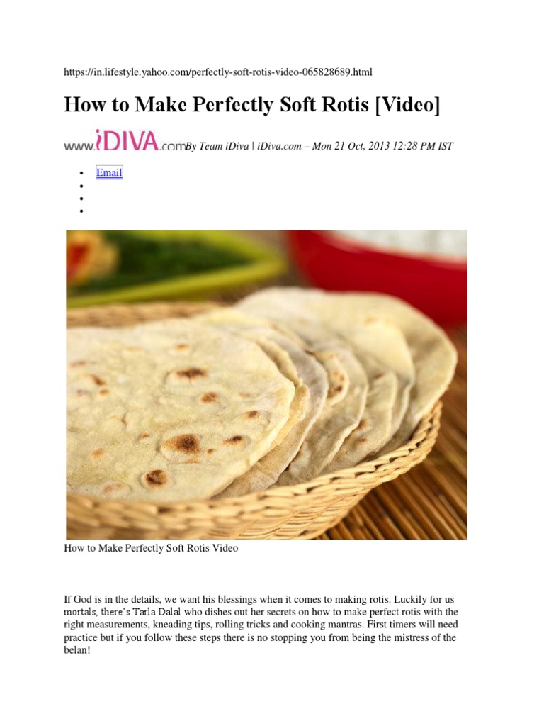 Perfect Soft Roti Recipe Guide | PDF