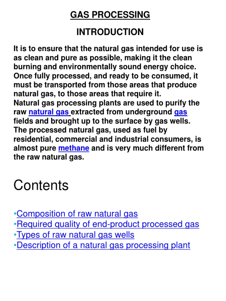 Natural Gas Processing Overview | PDF | Natural Gas Processing ...