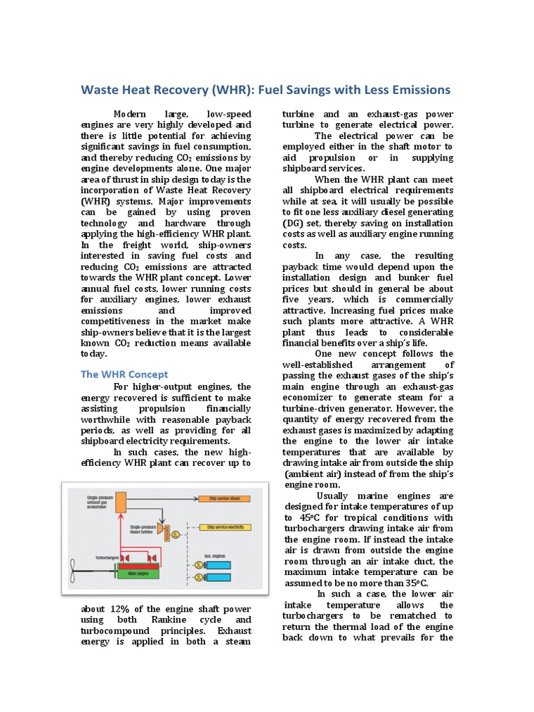 Shipowners' Guide to WHR Systems | PDF | Turbocharger | Gas Turbine
