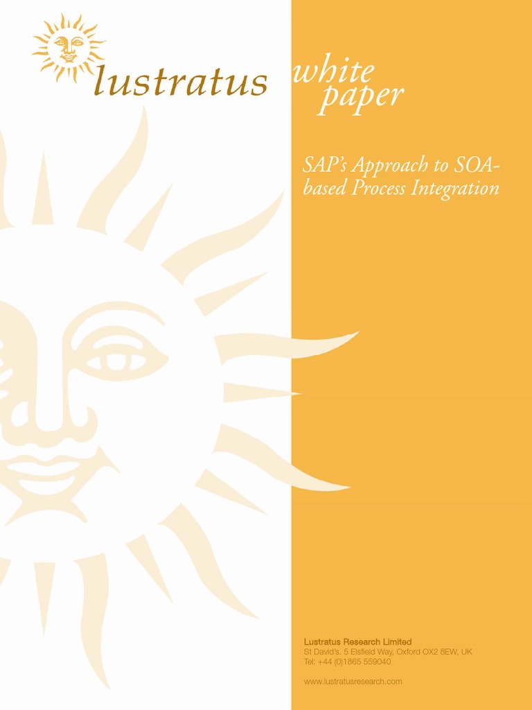 Paper White: SAP's Approach To SOA-based Process Integration | Download Free PDF | Service ...
