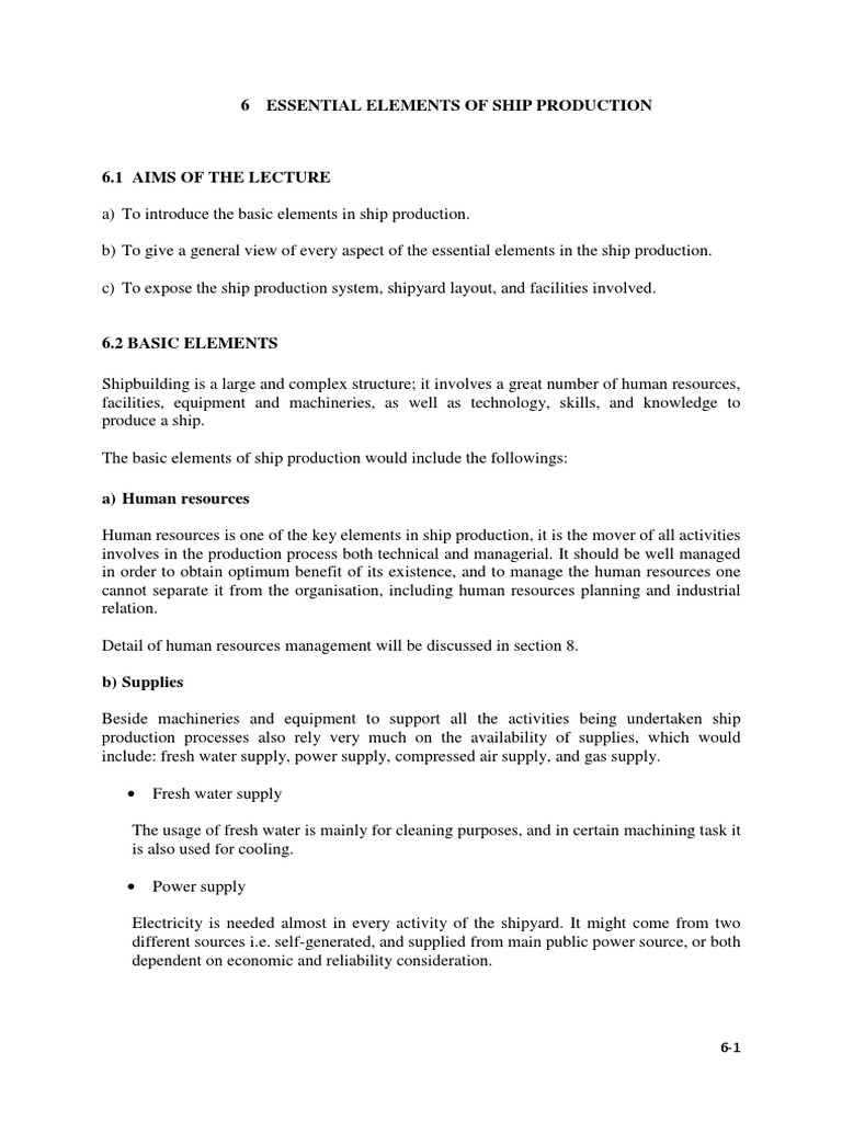 6 Esential Elements of Ship Production | PDF | Crane (Machine) | Welding