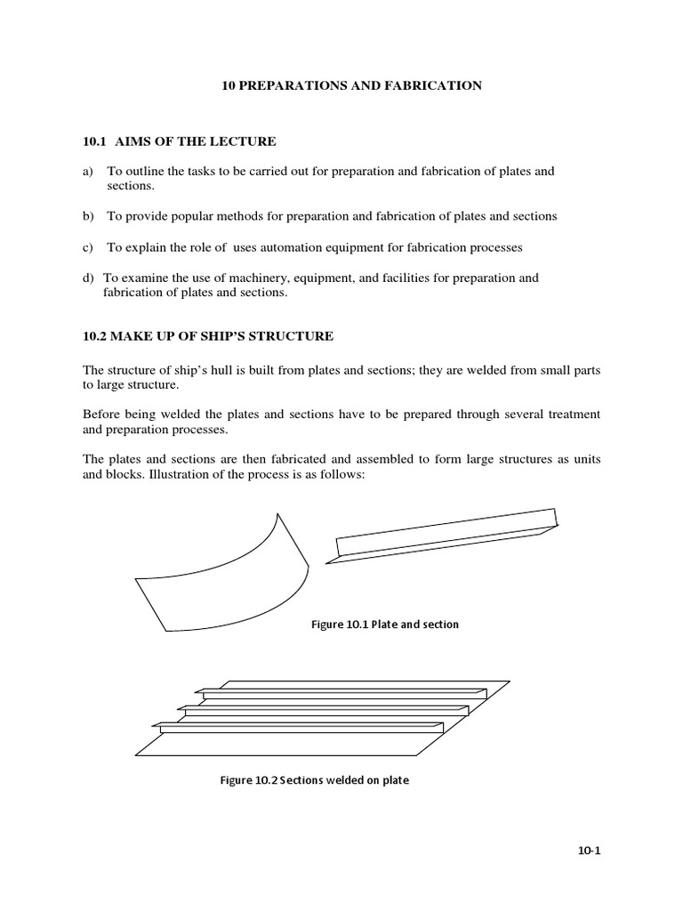 10 Prepar Ation and Fabrication | PDF | Metal Fabrication | Numerical ...
