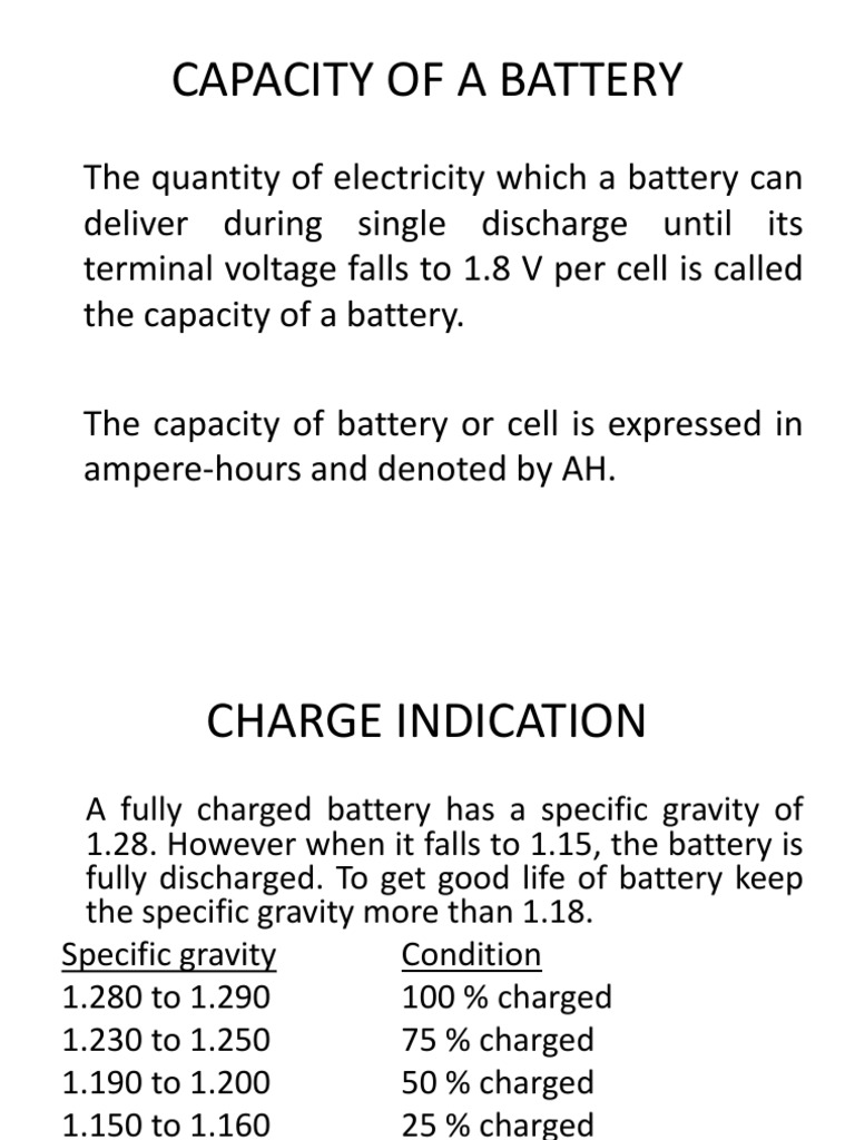 Capacity of A Battery | PDF | Battery (Electricity) | Voltage