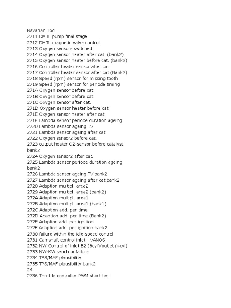 BMW CODES Bavarian Tool | PDF | Vacuum Tube | Actuator
