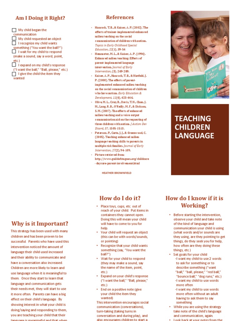 Heather Brownfield Par Parent Brochure | PDF | Conversation | Cognition