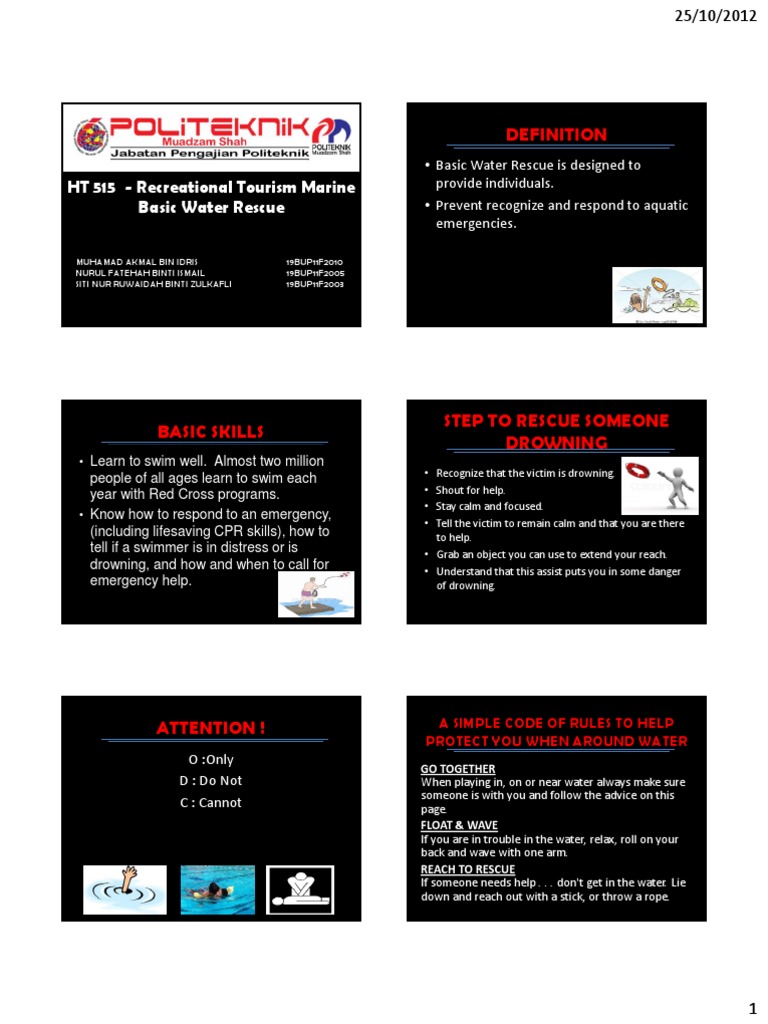 Basic Water Rescue Training Guide | PDF