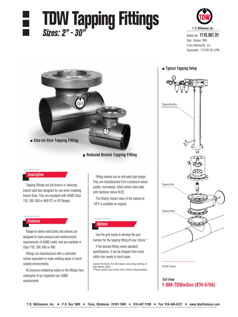 Tapping Fittings | Mechanical Engineering | Engineering