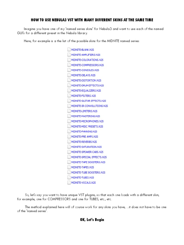 Use Multiple Skins in Nebula3 VST | PDF | Information Technology Management | Computing Platforms