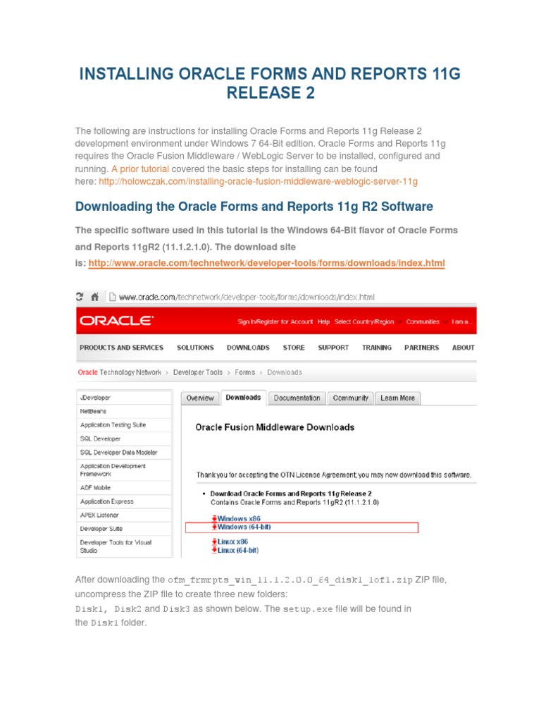 Installing Oracle Forms and Reports 11G Release 2 PDF | Oracle ... Installing Oracle Forms and Reports 11G Release 2 PDF | Oracle ...