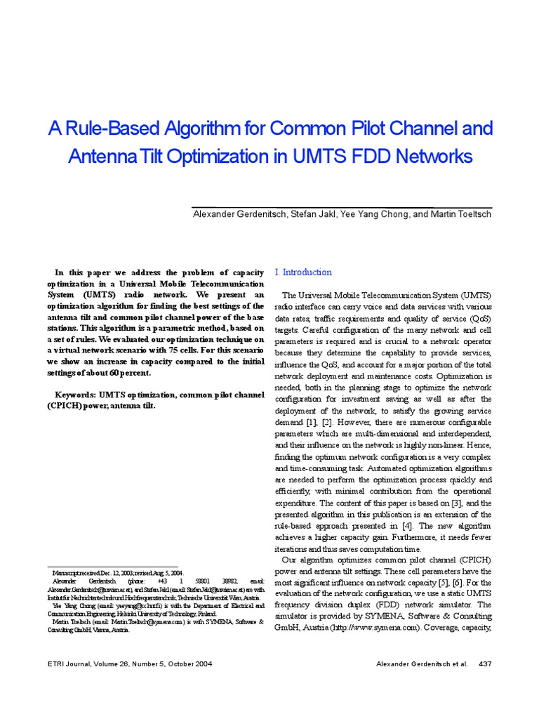 Cpich POWER Optimization | PDF | Computers