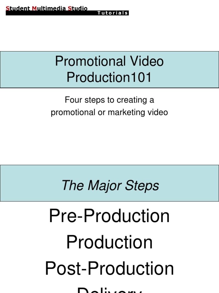 Promotional Video Production Guide | PDF | Media Formats | Video