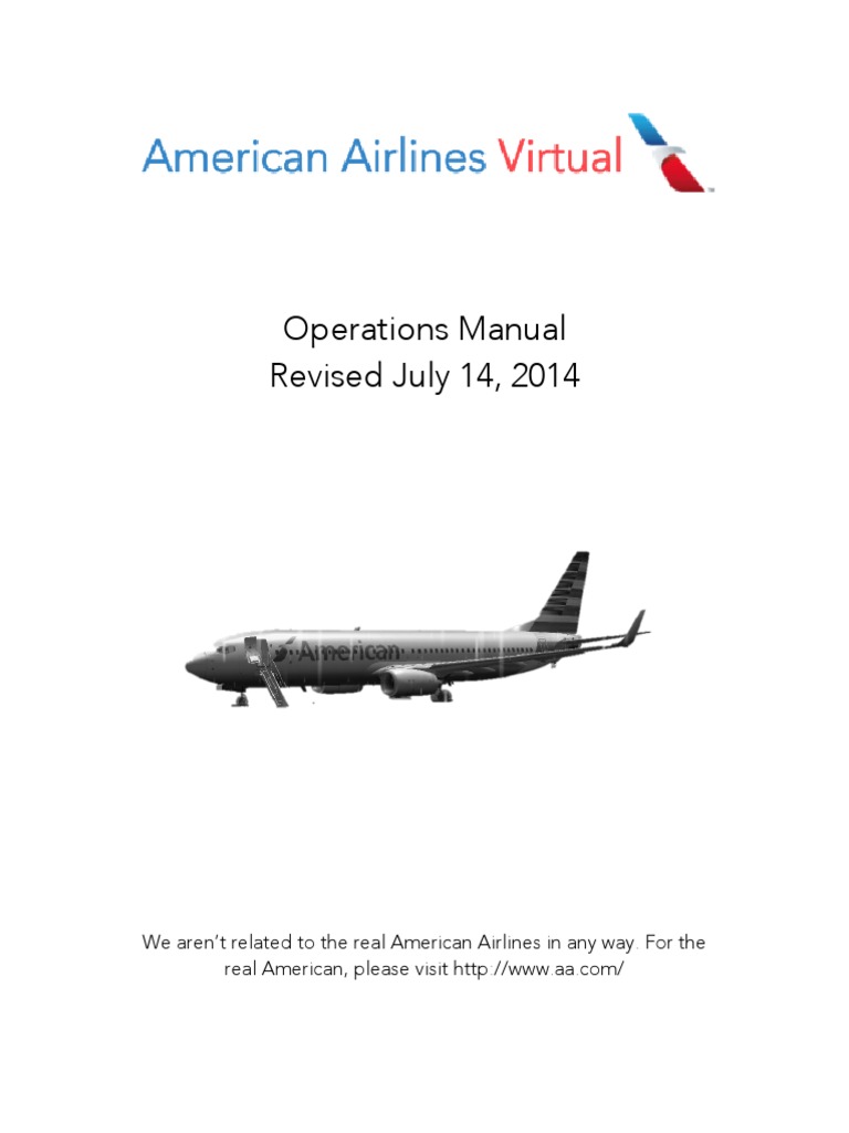 American Airlines Virtual Operations Manual v1.1 | PDF | Executive ...