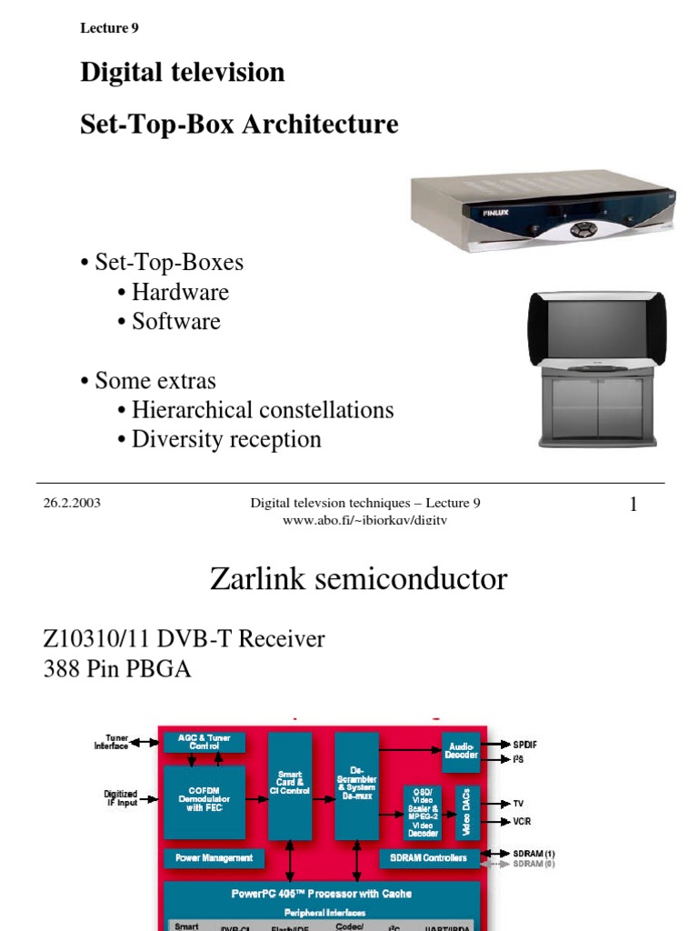 Digital Television Set-Top-Box Architecture | PDF | Set Top Box ...