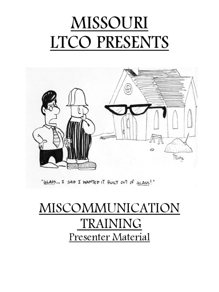 Miscommunication Training Guide | PDF | Nonverbal Communication ...