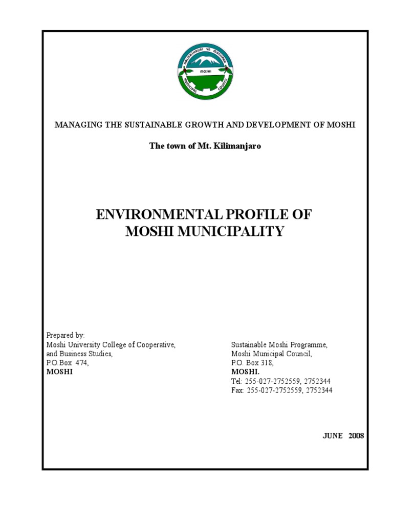 Moshi Municipal Profile | PDF | Nature | Business