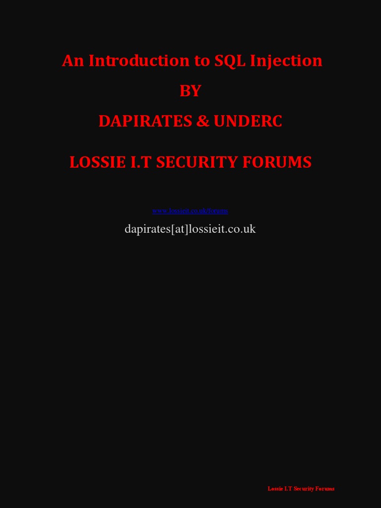 An Introduction To MySQL Injection | PDF