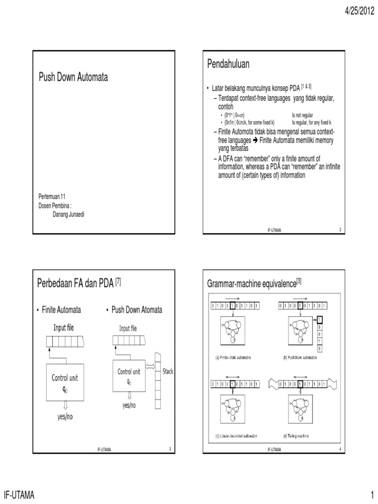 Push Down Automata | PDF