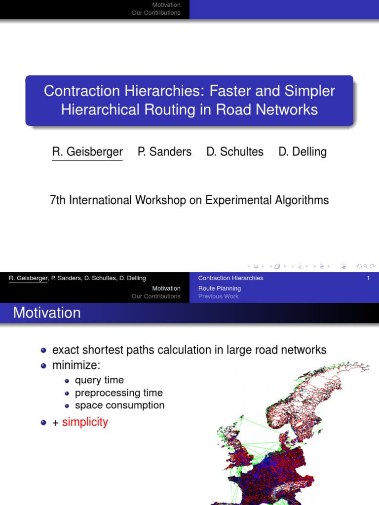 Contraction Hierarchies: Faster and Simpler Hierarchical Routing in Road Networks | PDF | Graph ...